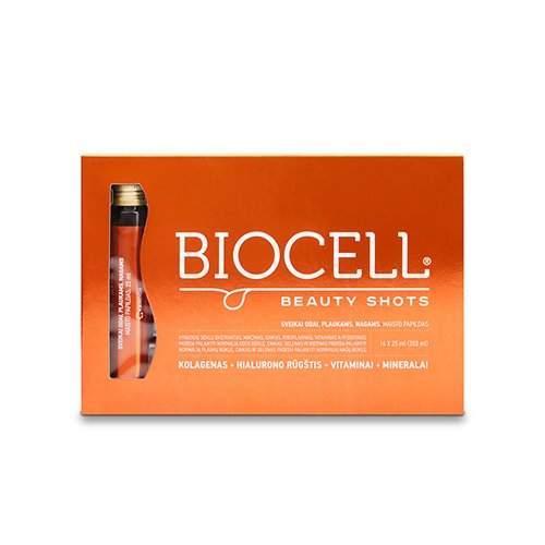 Vitaminai odai, plaukams, nagams Biocell beauty shots