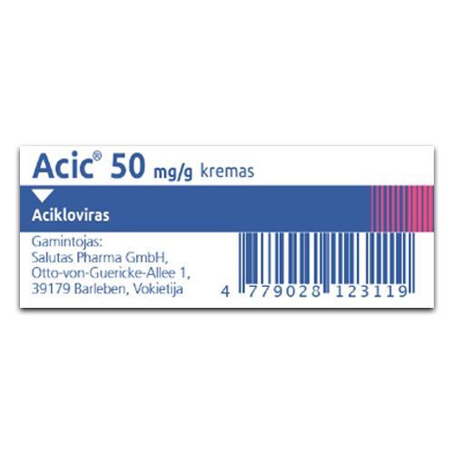 Acic kremas 50mg/g 2g N1 LI | Internetinėje “MANO vaistinėje”