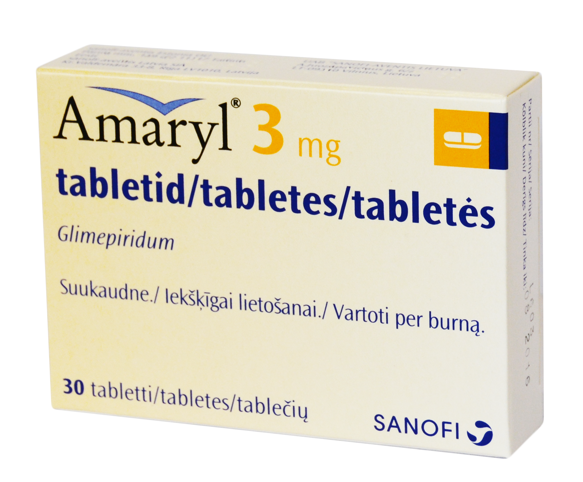 Amaryl 3mg tabletės N30