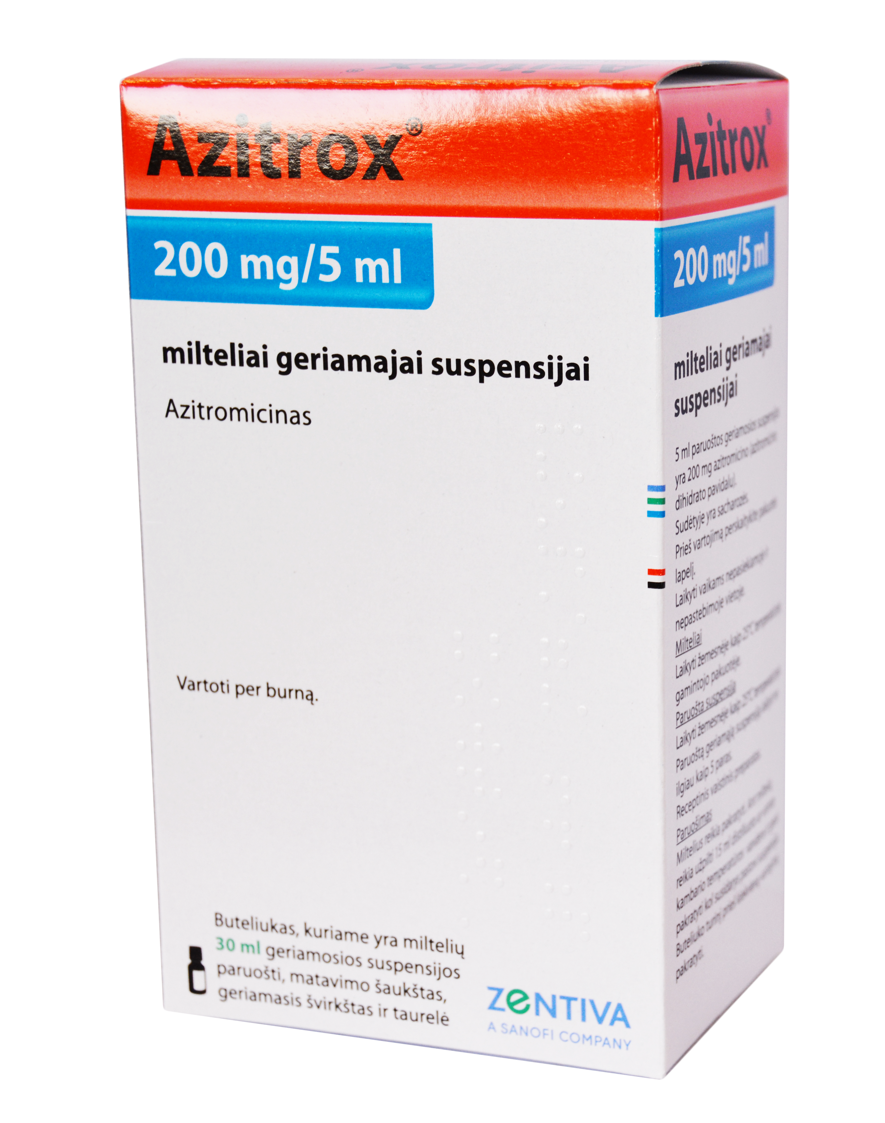 Azitrox 200mg/5ml milt.ger.susp.30ml | Internetinėje “MANO vaistinėje”