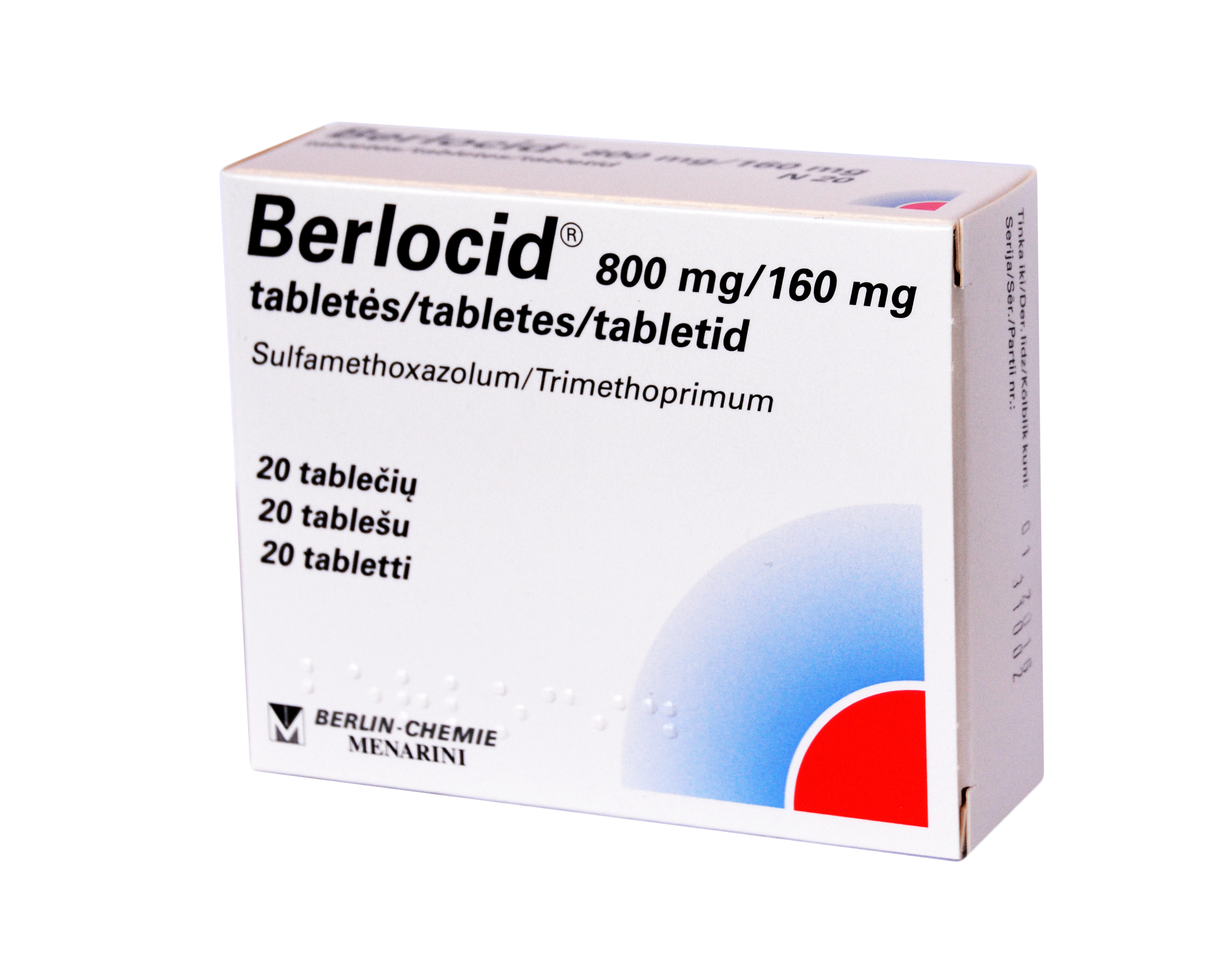 Berlocid 800/160mg tabletės N20 | Internetinėje “MANO vaistinėje”