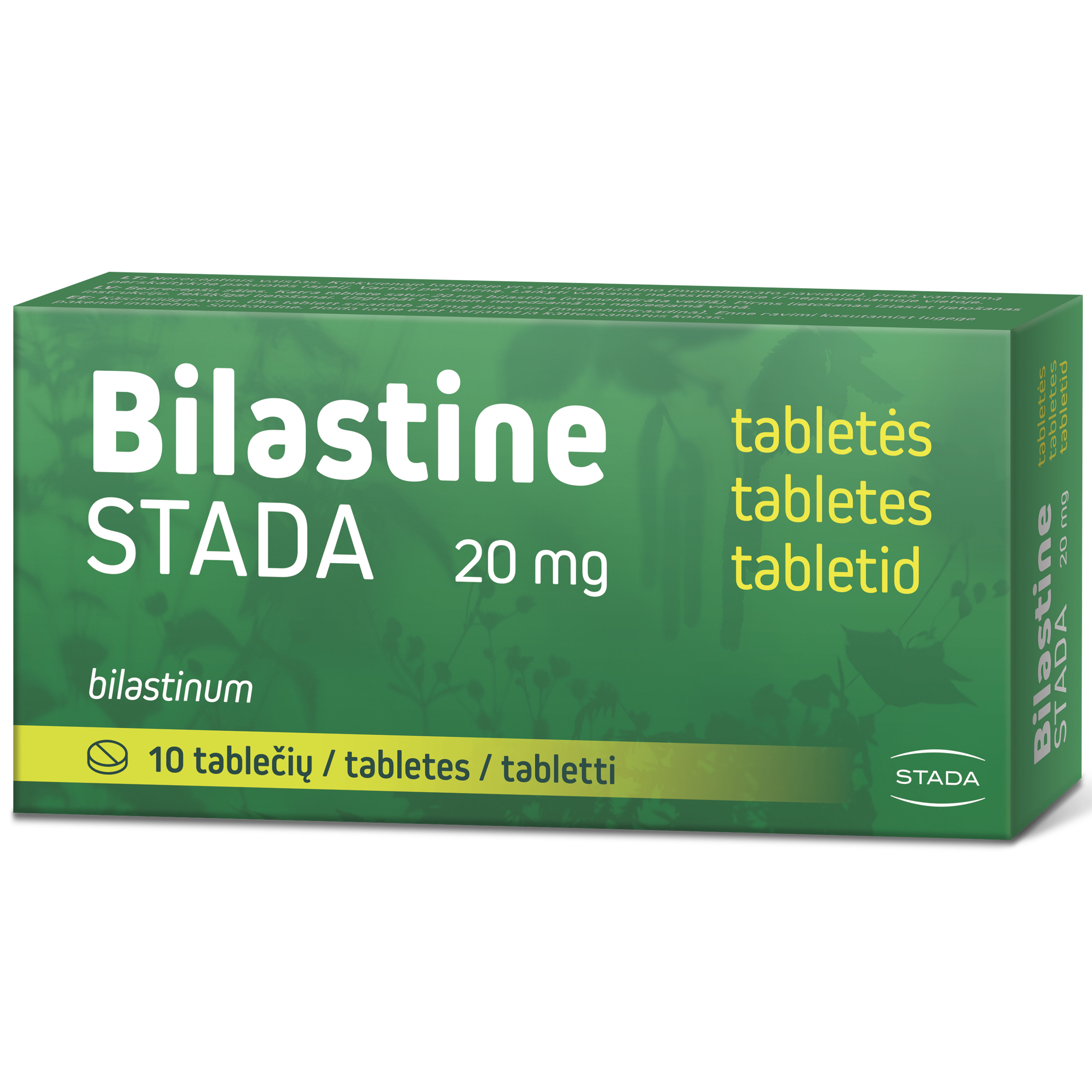 Alergijai BILASTINE STADA 20mg, 10 tab. | Internetinėje “MANO vaistinėje”