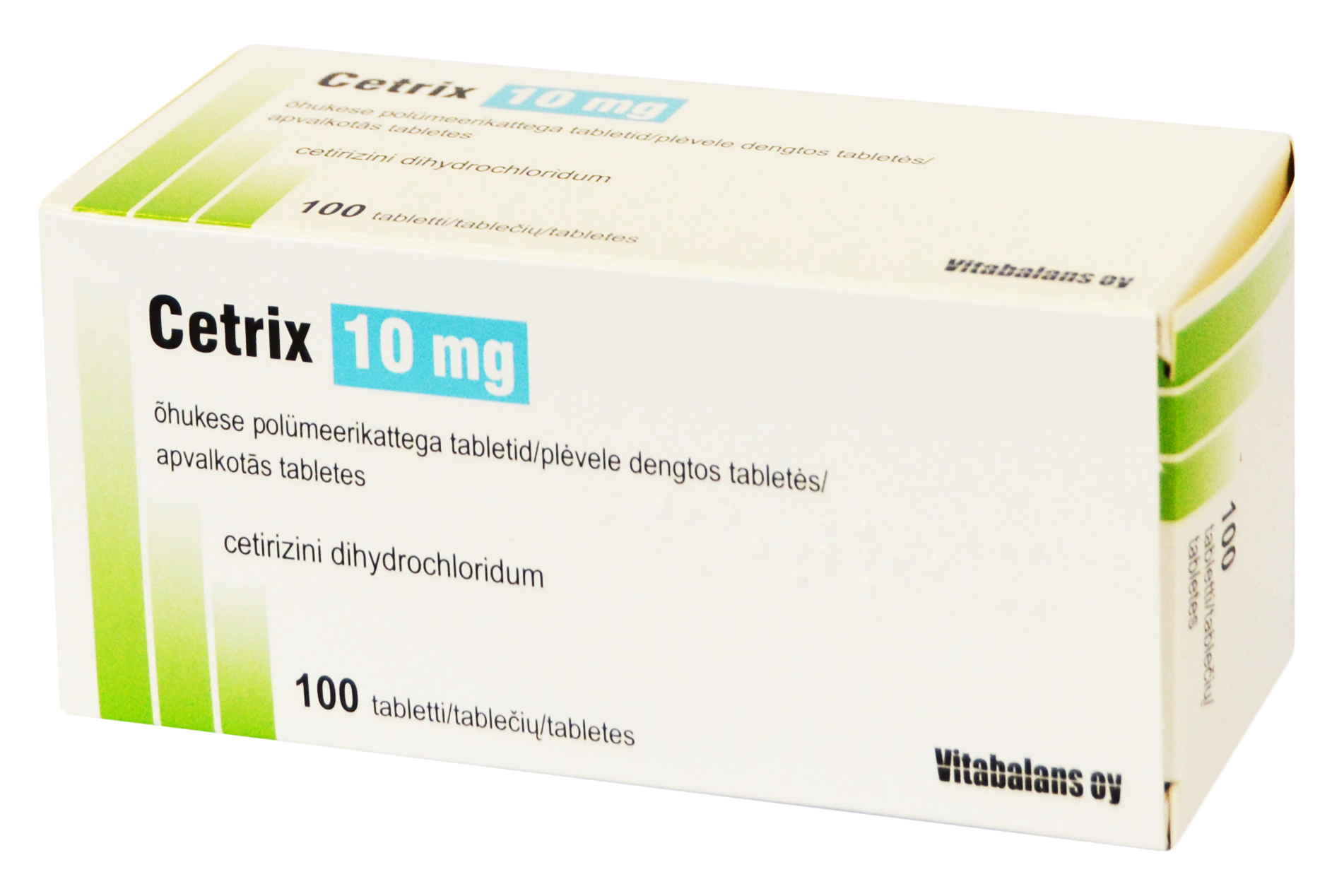 Cetrix 10mg tabletės N100