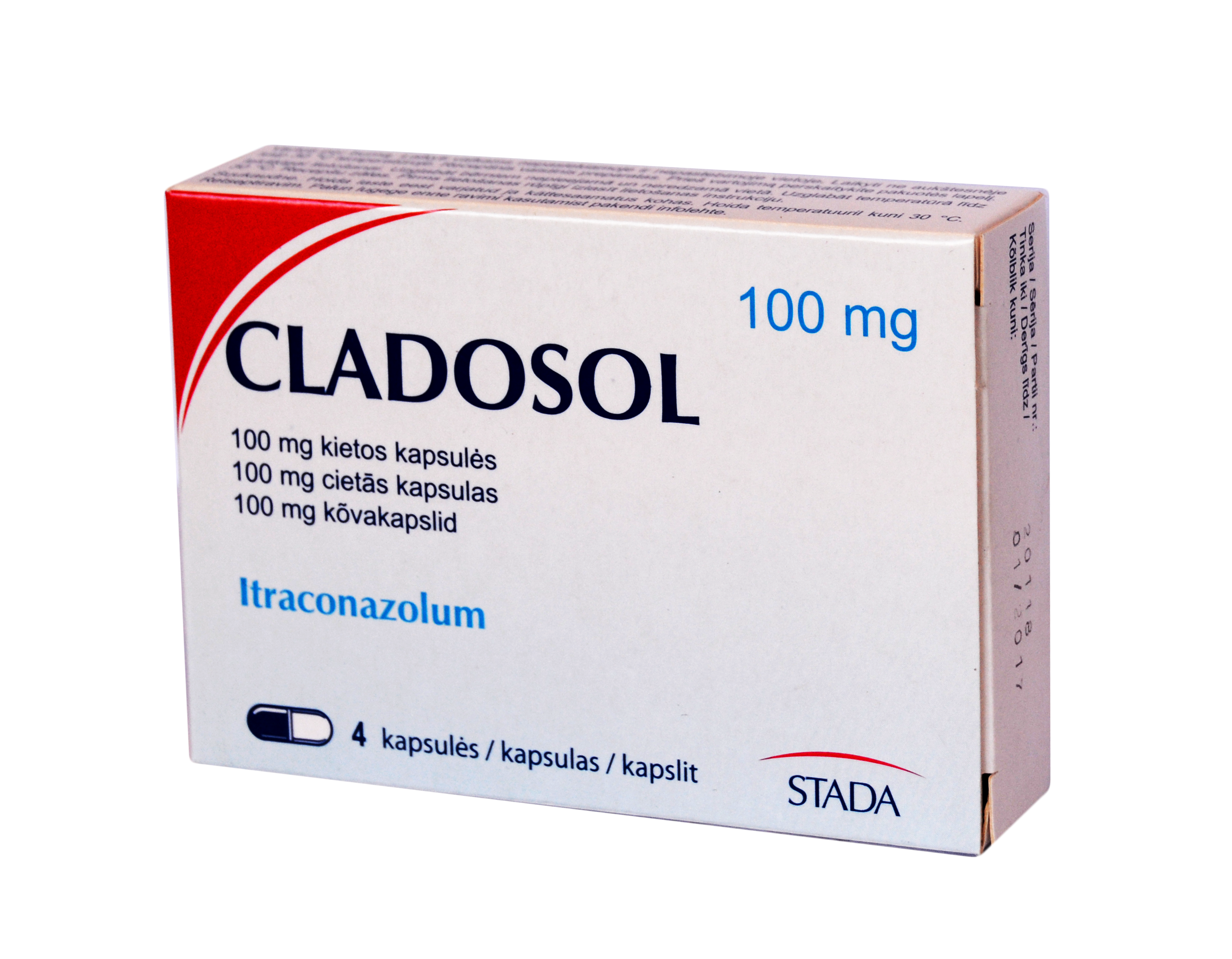 Cladosol 100mg kietos kapsulės N4