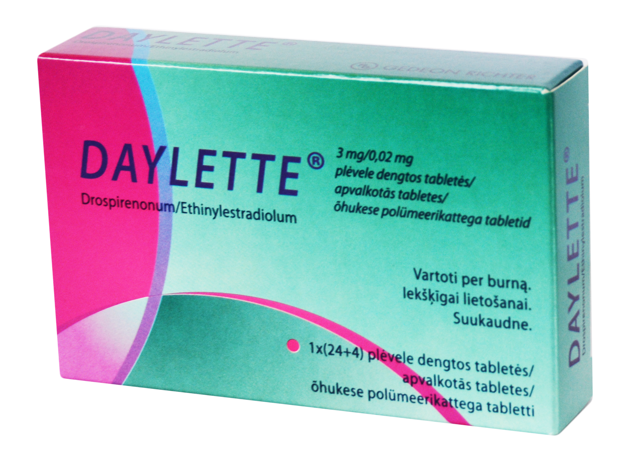 Daylette 3mg+0.02mg tabletės N28