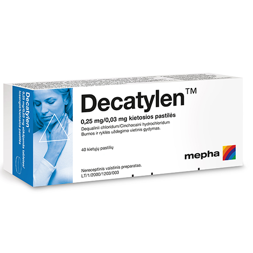 Decatylen lozenges kietosios pastilės, N40 | Internetinėje “MANO ...