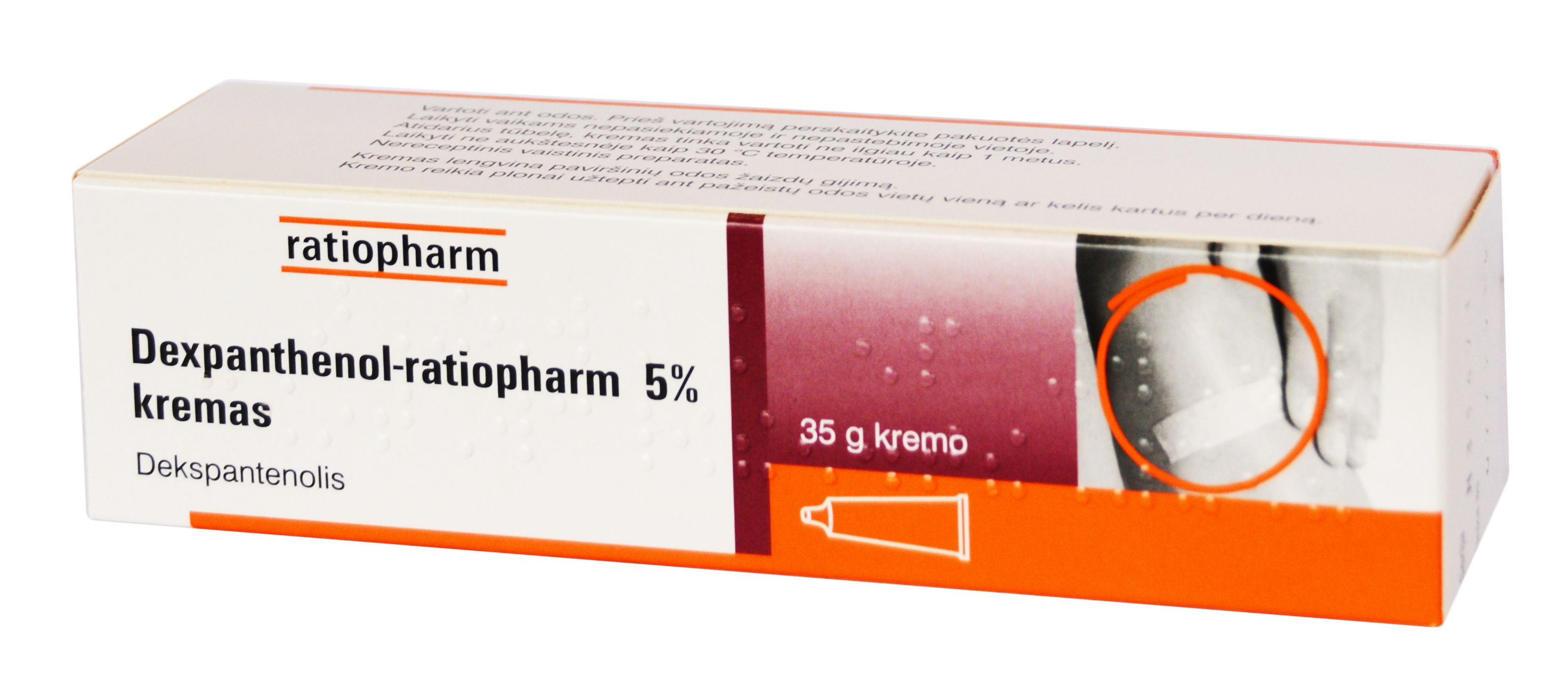 Dexpanthenol-ratiopharm 5 % kremas, 35 g | Internetinėje “MANO vaistinėje”