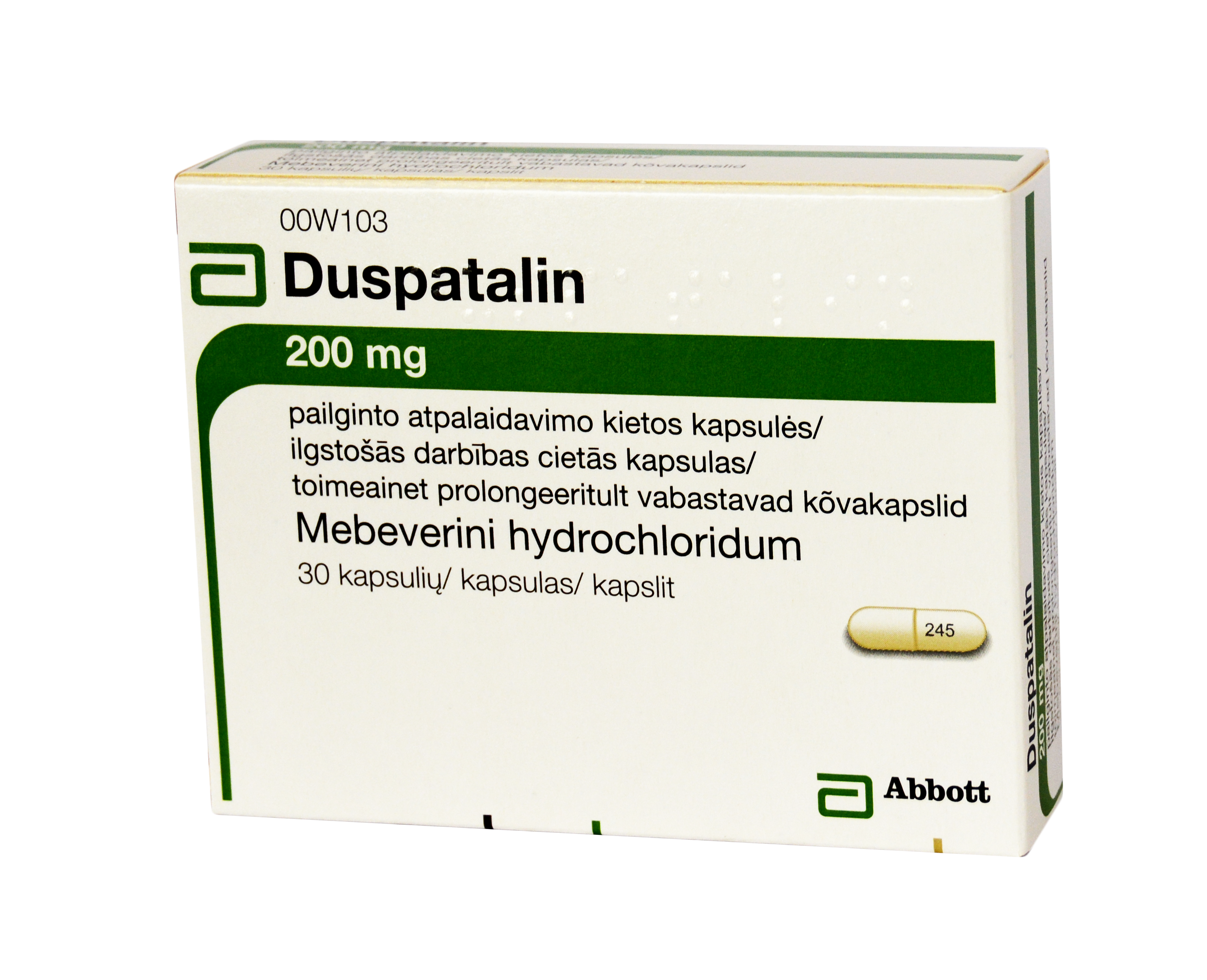 Duspatalin 200mg kapsulės N30 | Internetinėje “MANO vaistinėje”