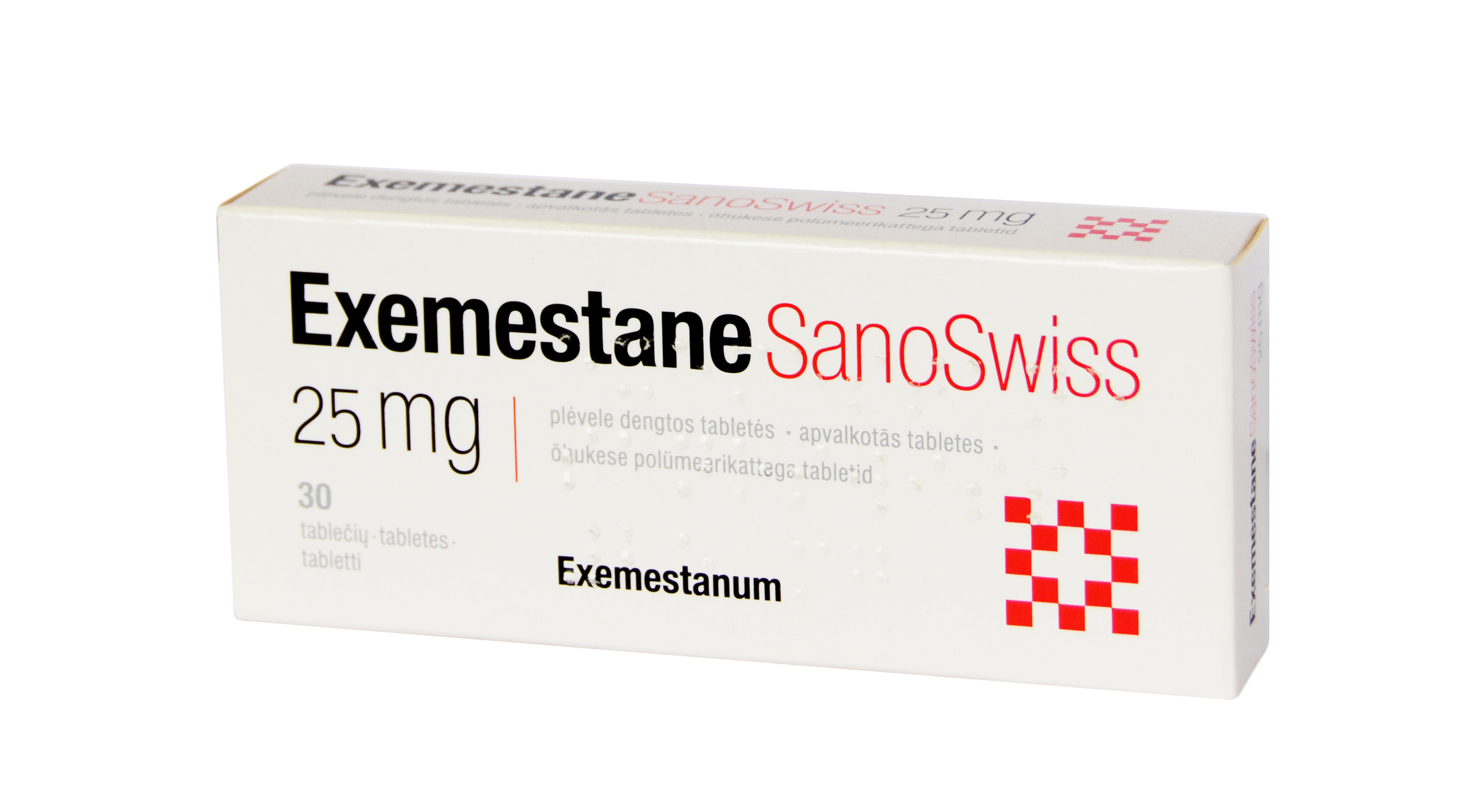 Exemestane SanoSwiss 25mg tabletės N30 | Internetinėje “MANO vaistinėje”
