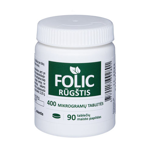 Folio rūgštis 400 mcg tabletės, N90 | Internetinėje “MANO vaistinėje”