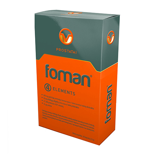 Prostatai, reprodukcinei ir šlapimo sistemoms FOMAN, 30 kaps ...