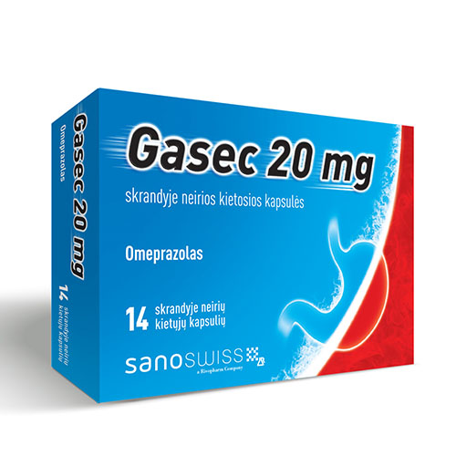 Gasec 20mg skrandyje neirios kietos kapsulės N14 | Internetinėje “MANO ...