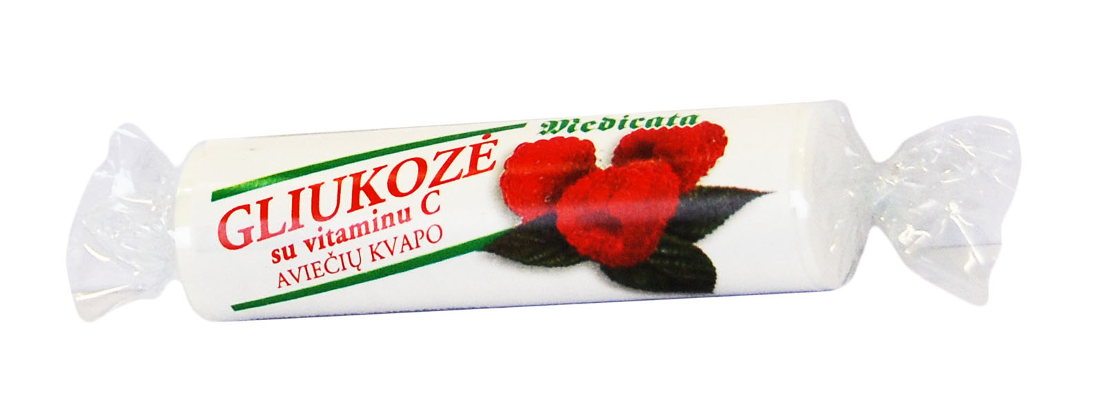 Gliukozė su vitaminu C, aviečių skonio MEDICATA, 10 tab. I ...