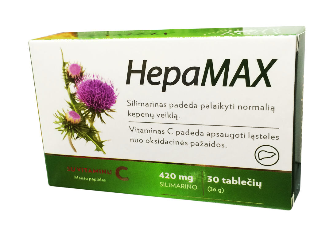 Hepamax maisto papildas kepenims tabletėmis N30 | Maisto papildai ...