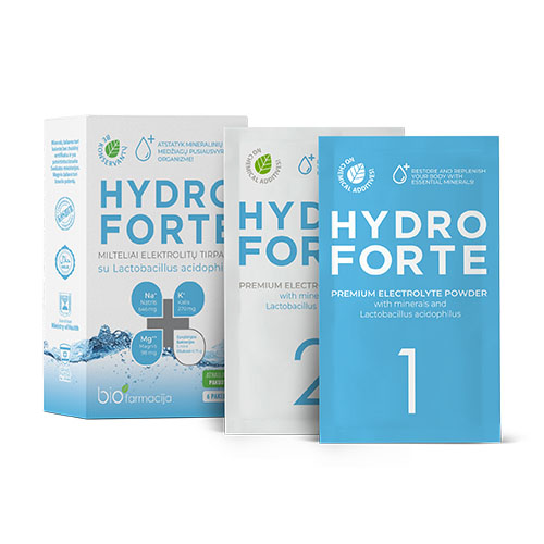 Elektrolitų tirpalas HYDRO FORTE, 6 pak. | Internetinėje “MANO vaistinėje”