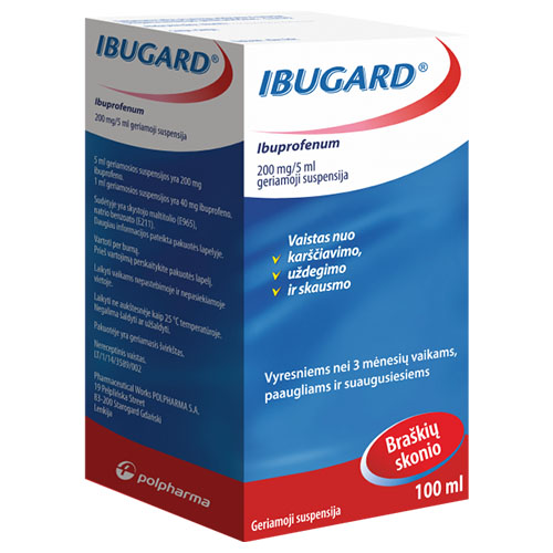 Ibugard 200 mg/5 ml geriamioji suspensija, 100 ml | Internetinėje “MANO ...