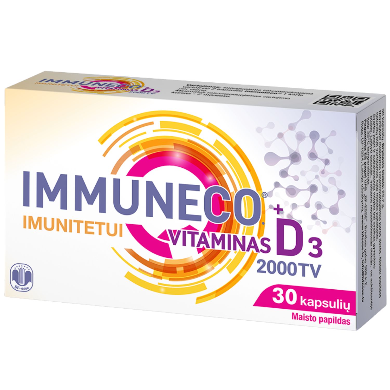 Imunitetui IMMUNECO + VITAMINAS 2000 TV, 30 kaps. | Internetinėje “MANO ...