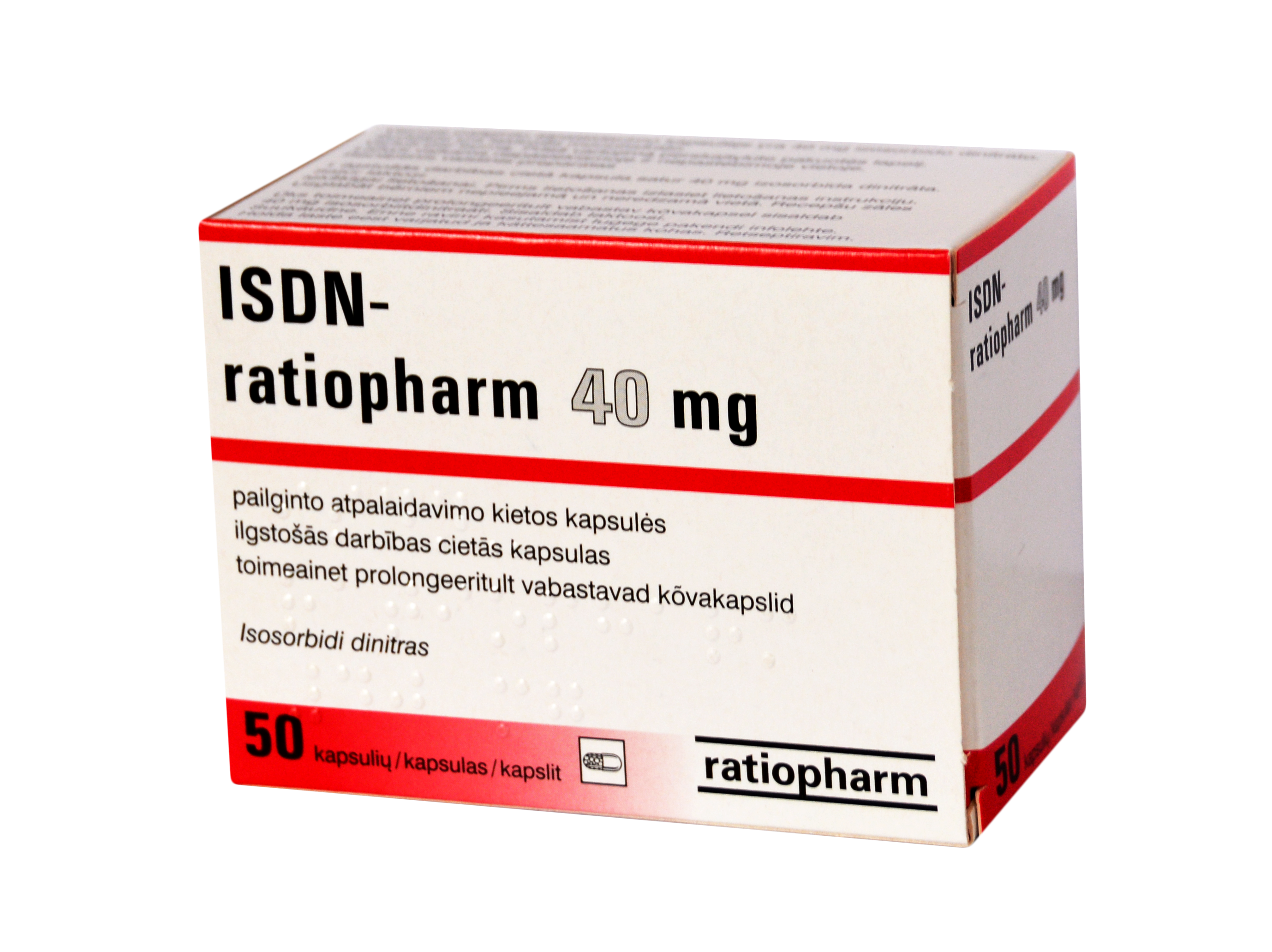 ISDN-RPH 40mg ret.kapsulės N50 | Internetinėje “MANO vaistinėje”