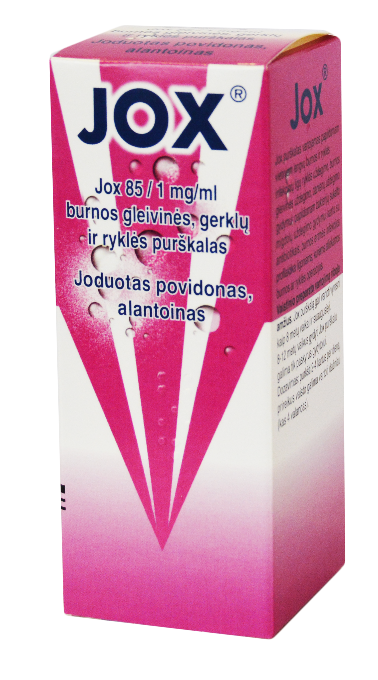 Jox 85/1 mg/ml burnos gleivinės, gerklų ir ryklės purškalas, 30 ml ...