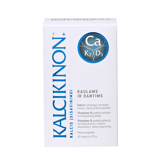 Kalcikinon+, 60 kapsulių | Internetinėje “MANO vaistinėje”