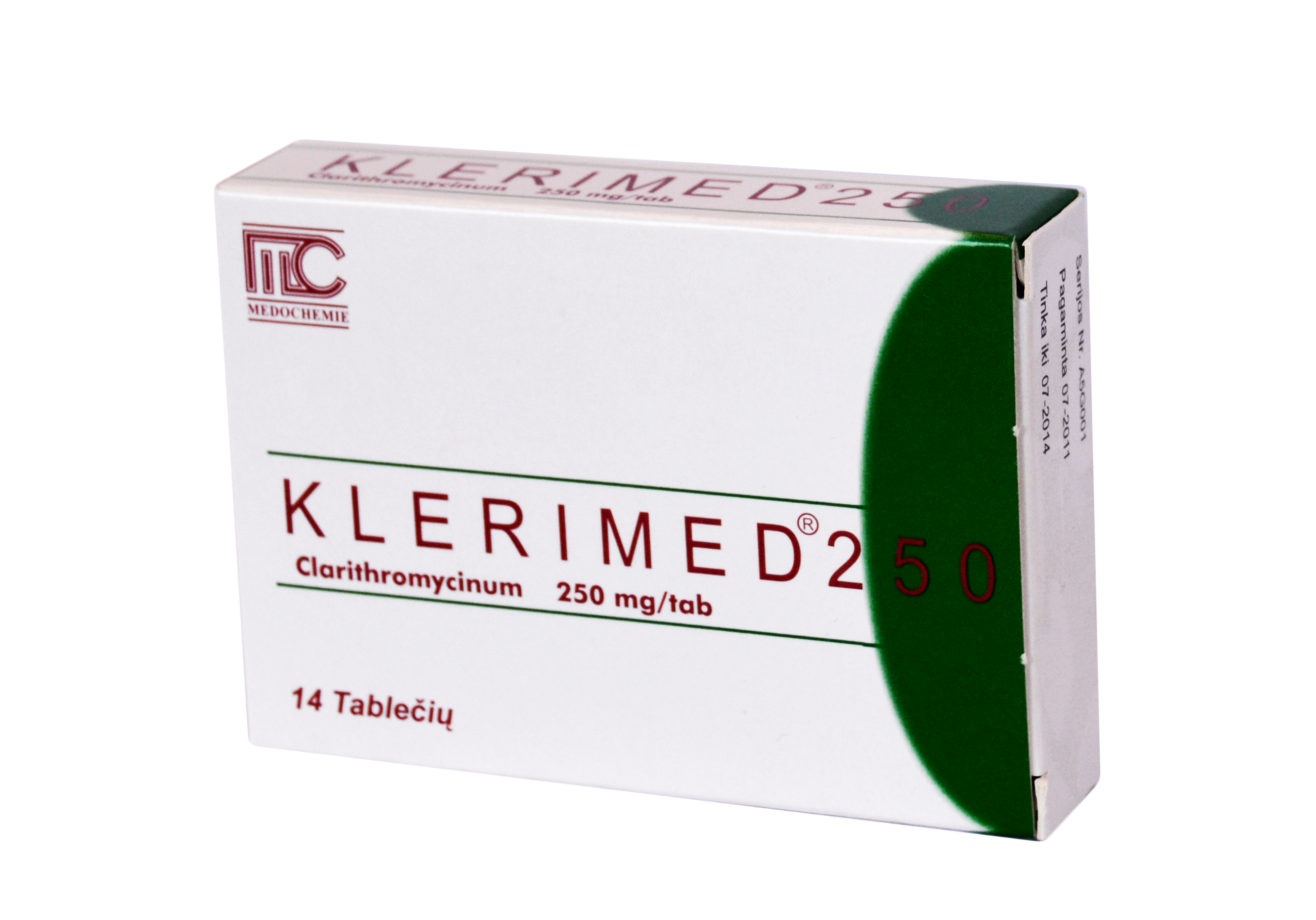 Klerimed 250mg film-coated tabletės N14