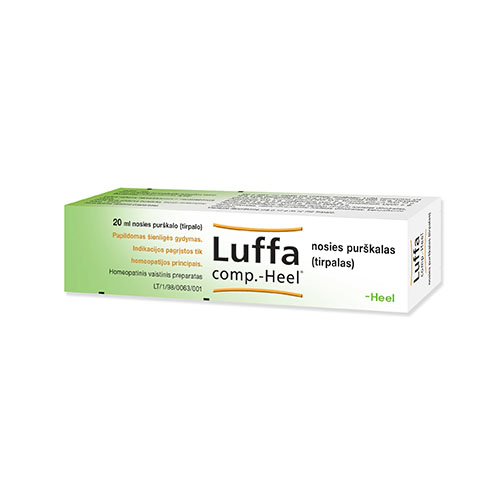 Luffa-compositum Heel nosies purškalas šienligei gydyti, 20 ml