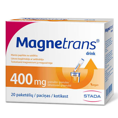 Geriamasis magnis MAGNETRANS 400 mg, 20 paketėlių | Internetinėje “MANO ...