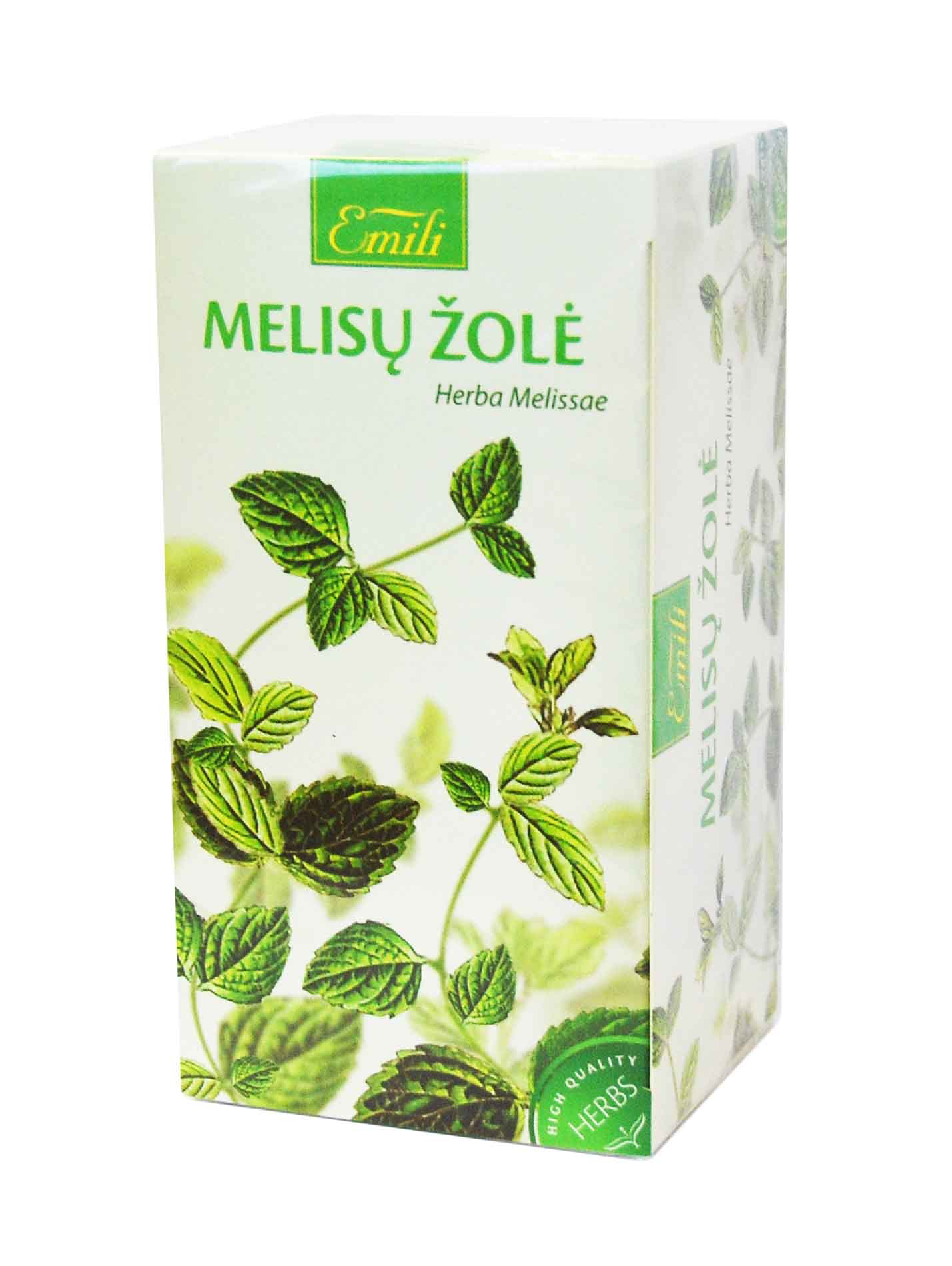 Melisų žolė EMILI 1,5 g, 20 pak. | Internetinėje “MANO vaistinėje”