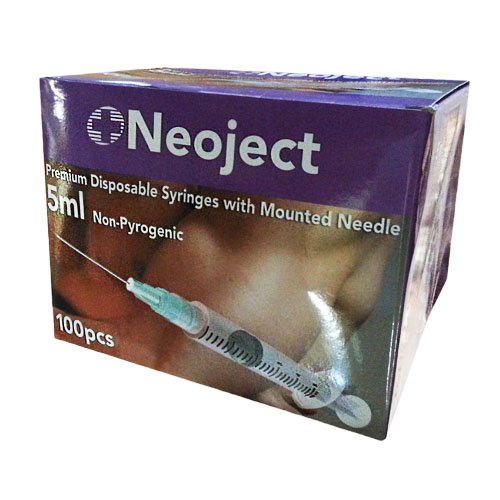 Neoject LL 5 ml švirkštai su adata, užsukami, 23G, N100 | Internetinėje ...