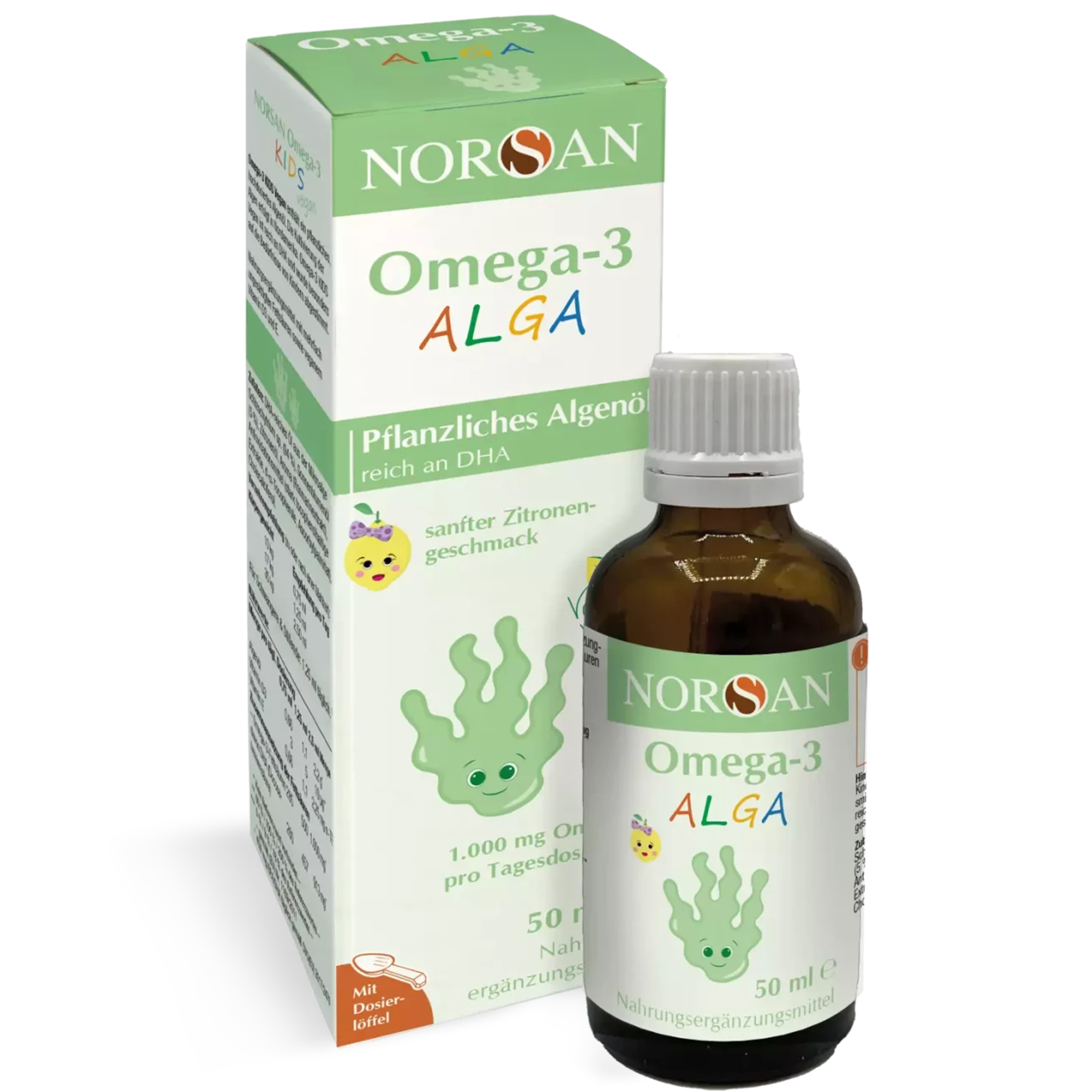 Jūros dumblių aliejus vaikams NORSAN OMEGA-3 KIDS VEGAN, 50 ml ...