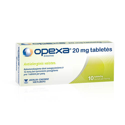 Opexa 20mg tab. N10 | Internetinėje “MANO vaistinėje”