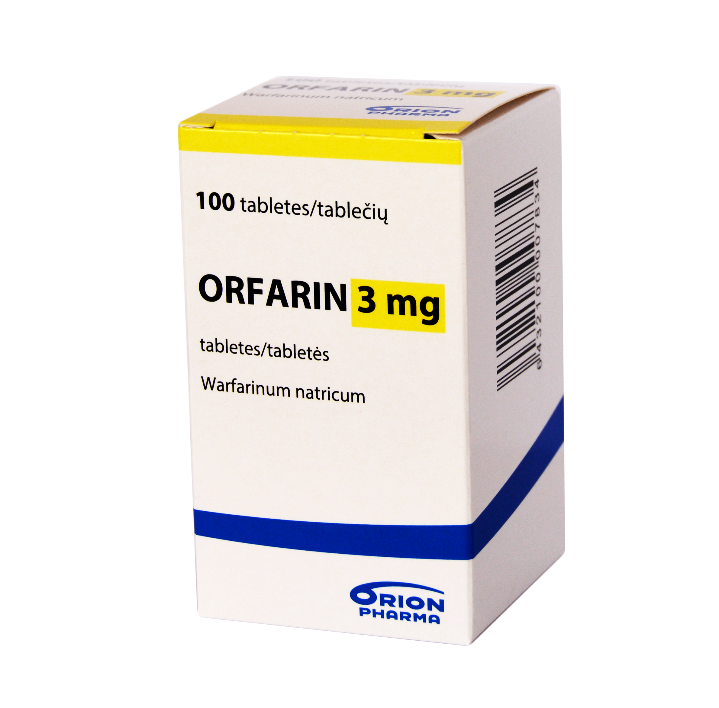 Orfarin 3mg tabletės N100 | Internetinėje “MANO vaistinėje”