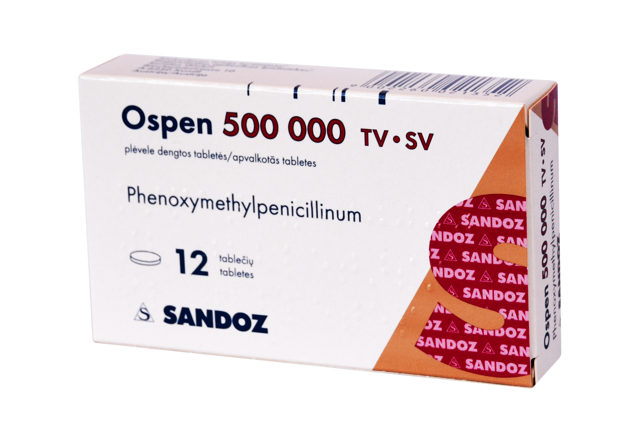 Ospen 500mg tabletės obd.N12