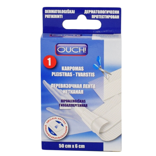 OUCH pleistras-tvarstis karpomas, hipoalergiškas, 50 x 6 cm, N1 ...