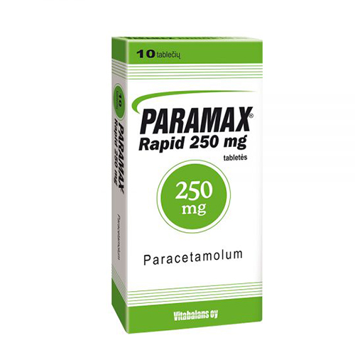 Paramax Rapid 250mg tablečių N10 | Internetinėje “MANO vaistinėje”