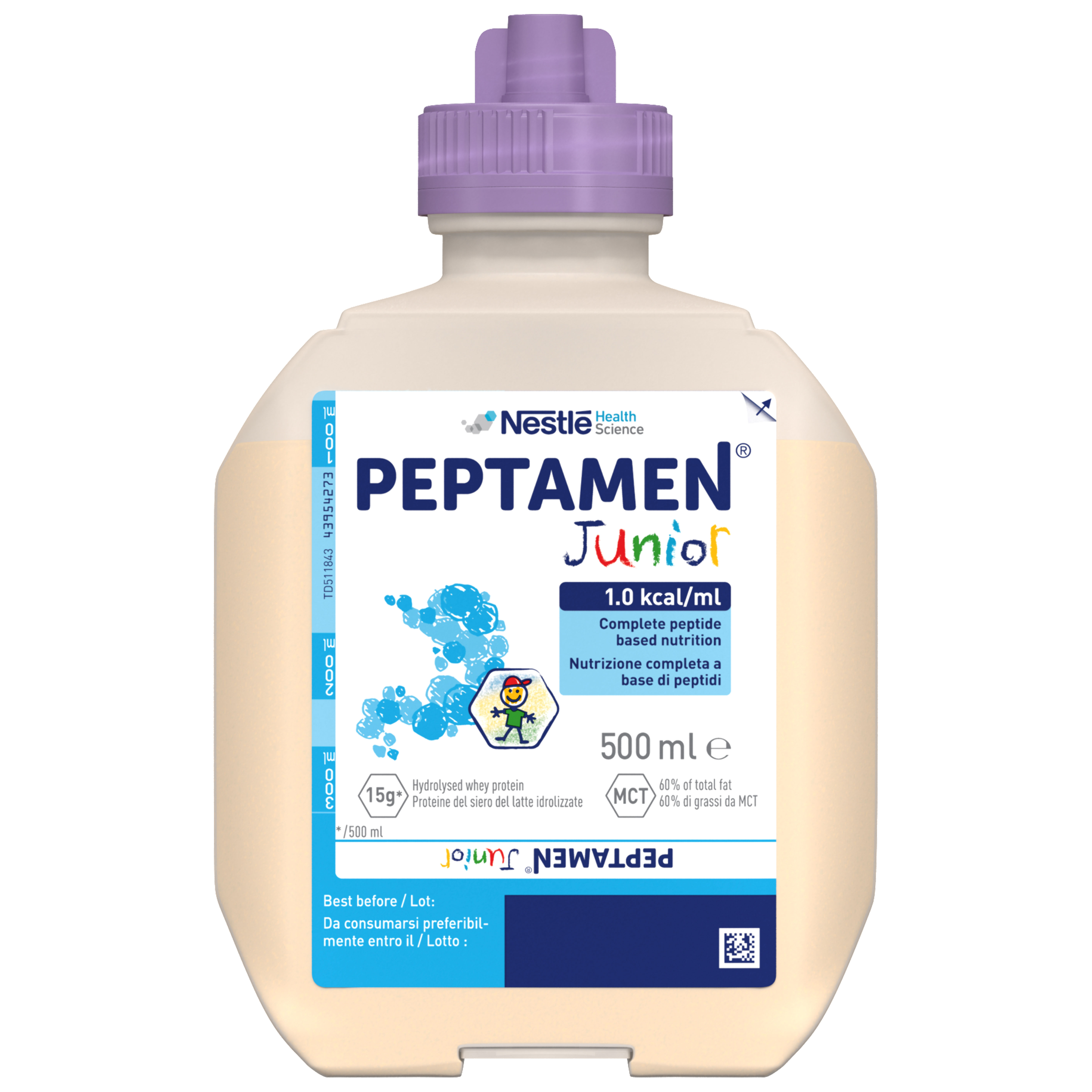 Specialios medicininės paskirties maisto produktas PEPTAMEN JUNIOR, 500 ...