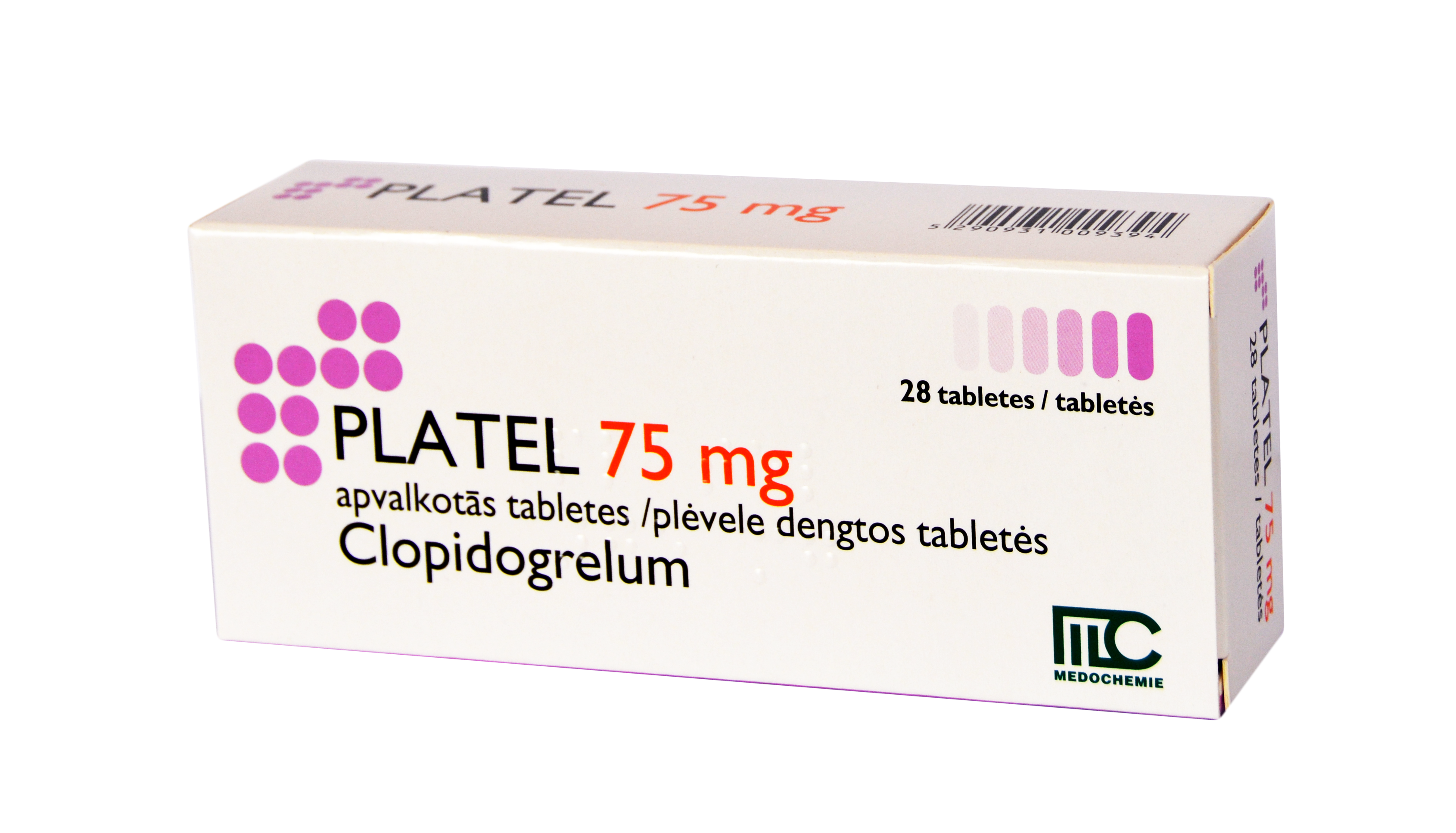 Platel 75mg plėvele dengtos tabletės N28 | Internetinėje “MANO vaistinėje”