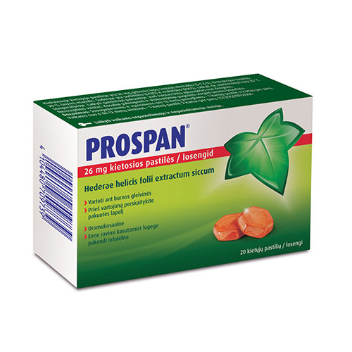 Prospan 26mg kietosios pastilės N20 | Internetinėje “MANO vaistinėje”