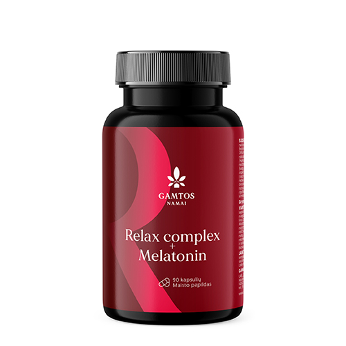 Relax complex+Melatonin kapsulės N90 | Internetinėje “MANO vaistinėje”