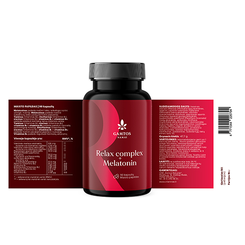 Relax complex+Melatonin kapsulės N90