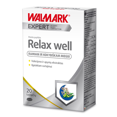 Nervų sistemai WALMARK RELAX WELL, 20 tab. | Internetinėje “MANO ...