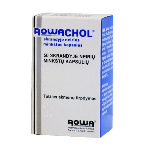 Rowachol kapsulės, minkštosios, N50 | Internetinėje “MANO vaistinėje”