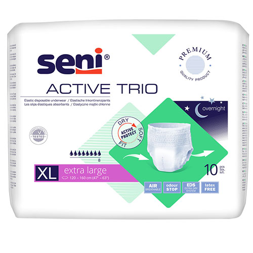 Sauskelnės-kelnaitės SENI ACTIVE TRIO, XL dydis, 10 vnt ...