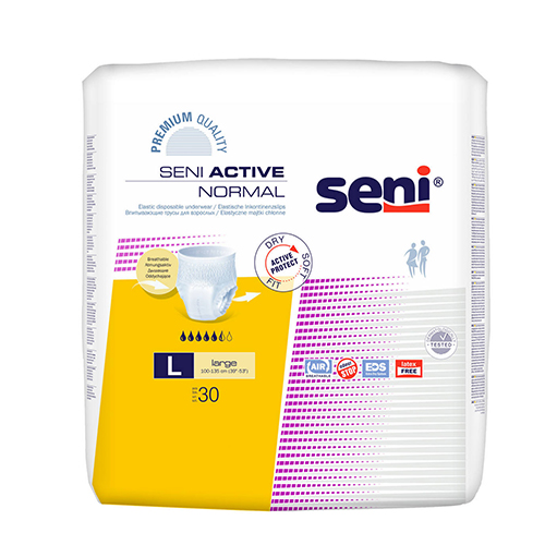 Sauskelnės-kelnaitės SENI ACTIVE NORMAL PREMIUM, L dydis, 30 vnt. | Internetinėje “MANO vaistinėje”