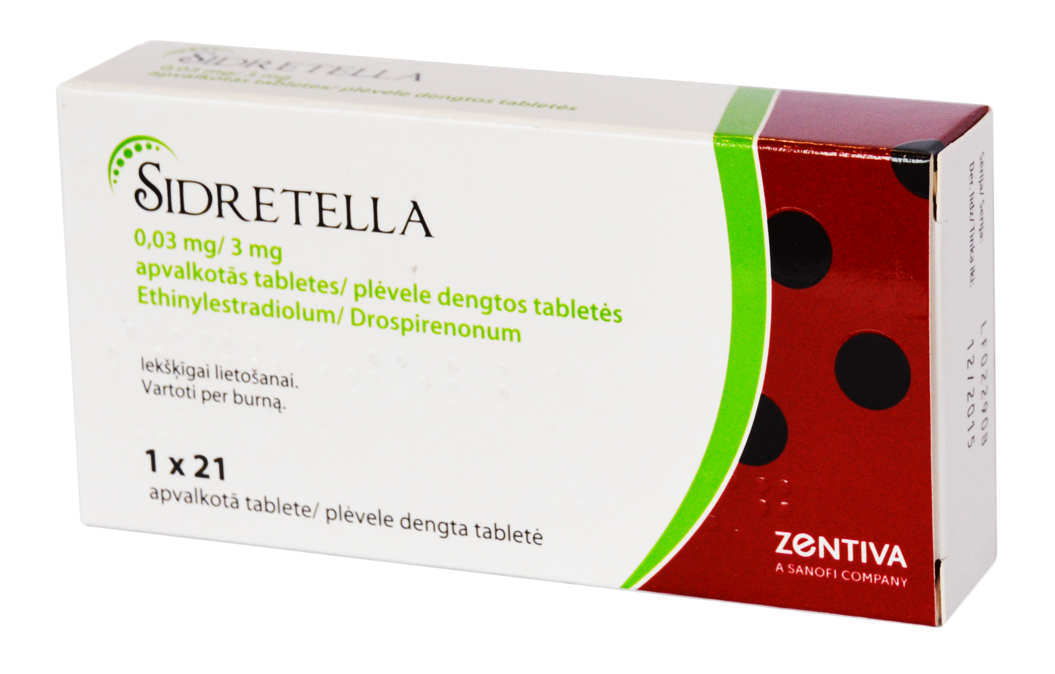 Sidretella 3mg+0.03mg plėv.d.tabletės N21 | Internetinėje “MANO vaistinėje”