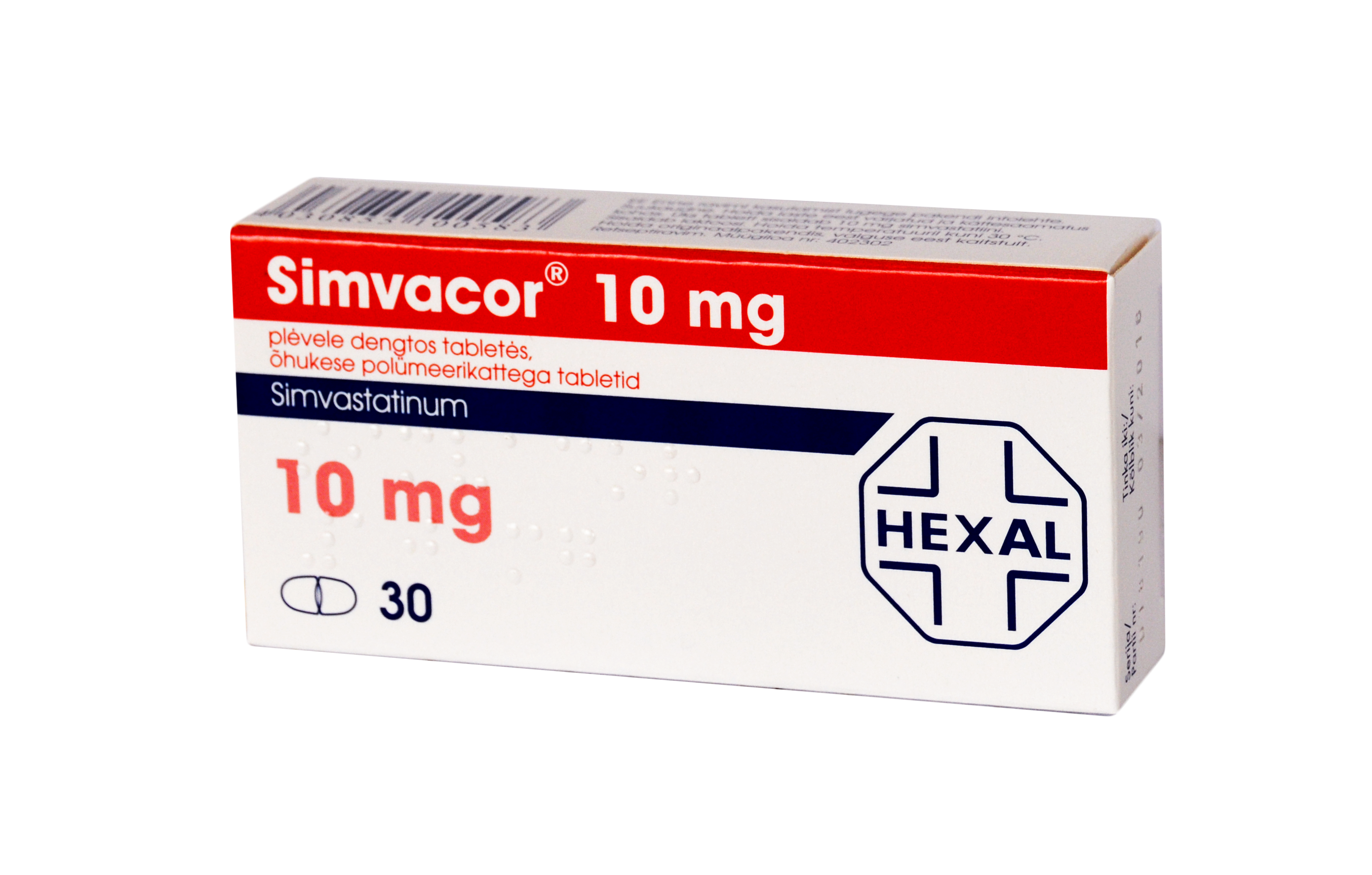 Simvacor 10mg tabletės N30
