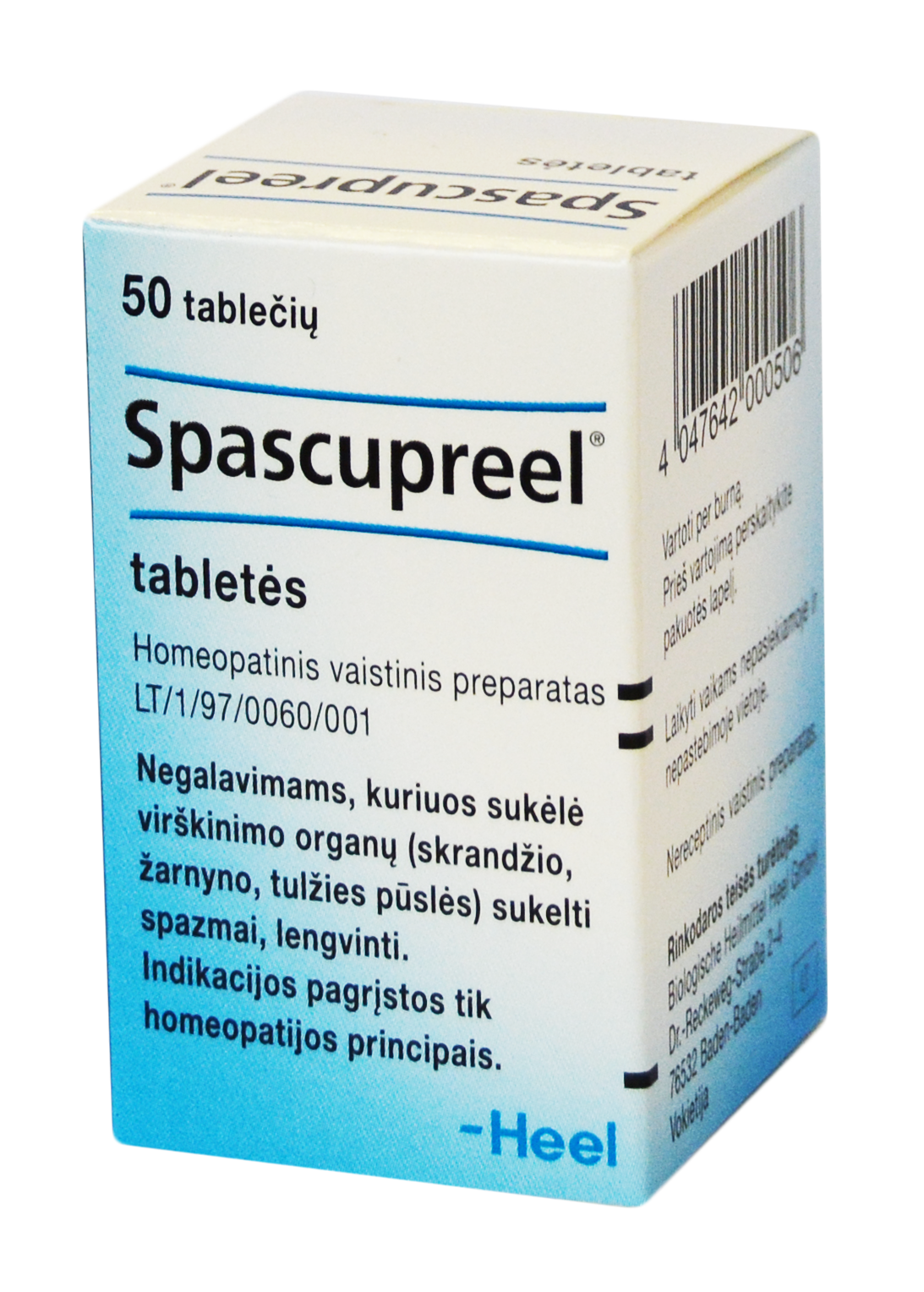 Spascupreel tabletės virškinimo sutrikimams, N50 | Internetinėje “MANO ...