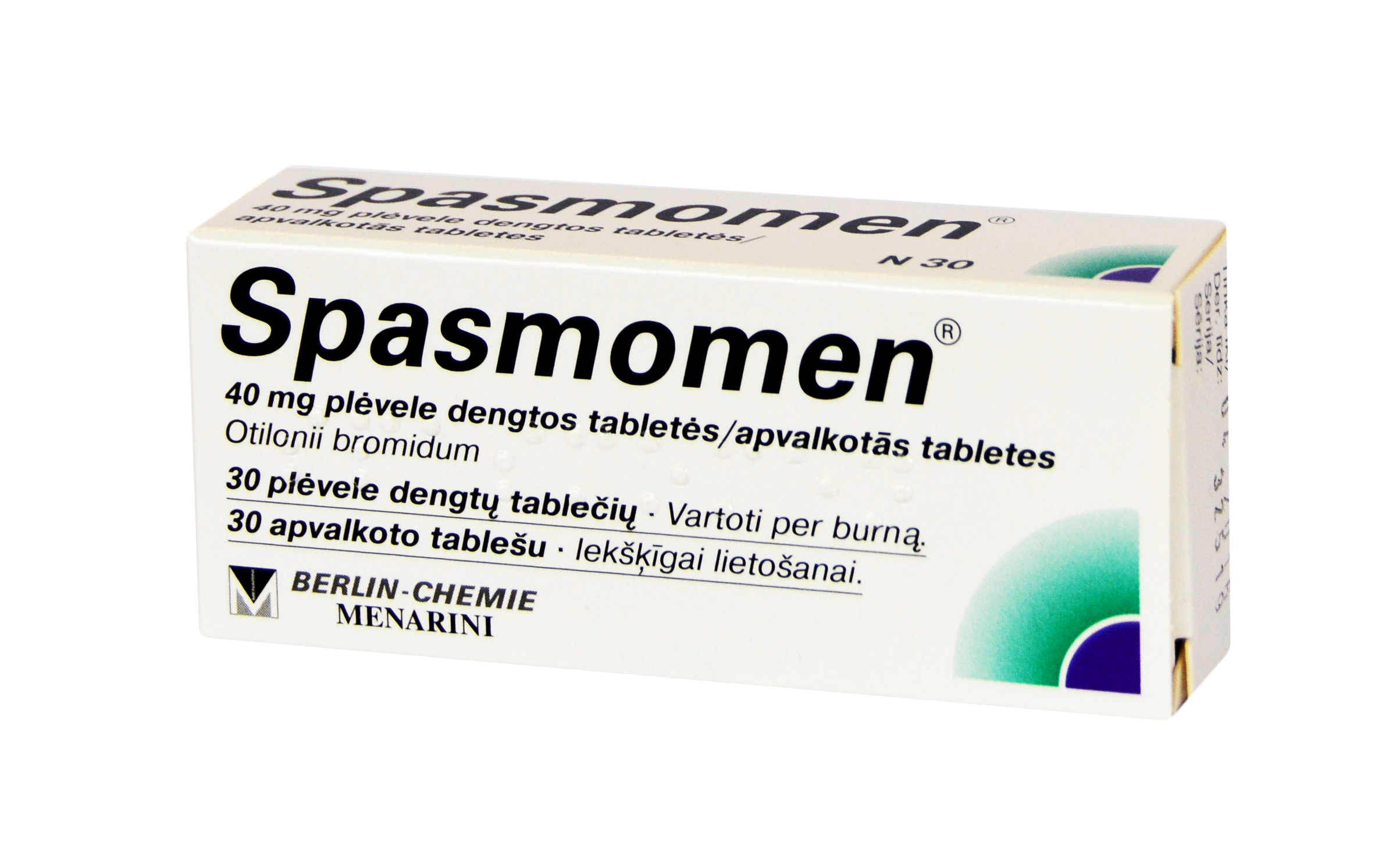 Spasmomen 40mg drag.N30 | Internetinėje “MANO vaistinėje”
