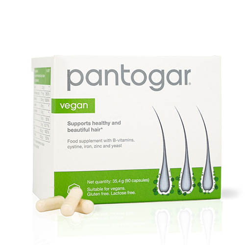 Specializuoti papildai plaukams PANTOGAR VEGAN, 90 kapsulių ...