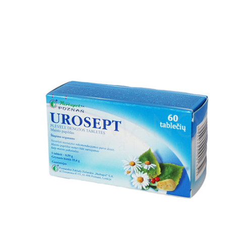 Urosept plėvele dengtos tabletės, N60 | Internetinėje “MANO vaistinėje”